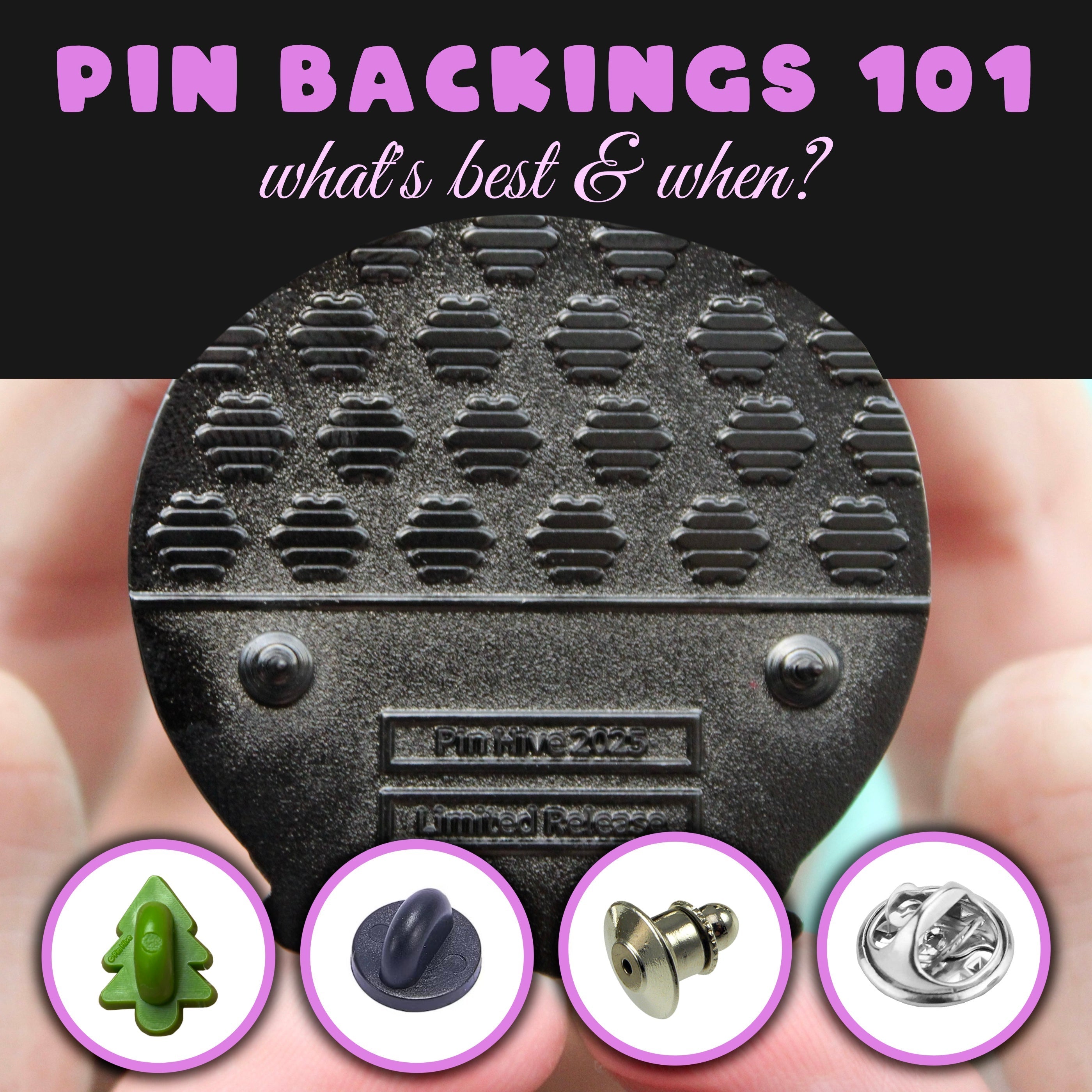 Enamel Pin Backs 101: Rubber, Metal, Locking & Magnetic | Pin Hive